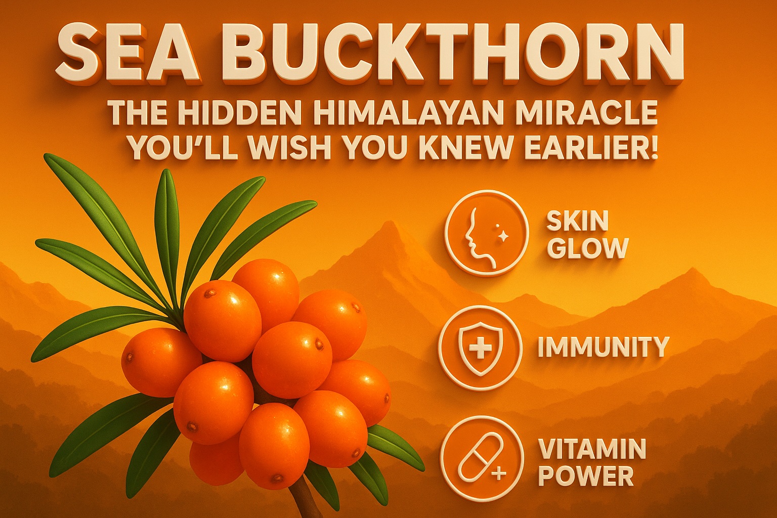 Sea Buckthorn: The Hidden Himalayan Superfruit for Skin Glow, Hair Growth & Strong Immunity